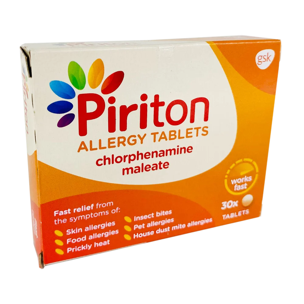 Piriton Allergy 4mg Tablets - 30 Tablets – hayfevermedicines