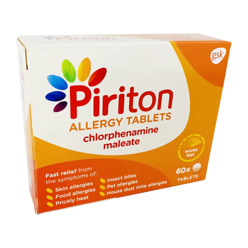 Piriton Allergy 4mg Tablets - 60 Tablets – hayfevermedicines